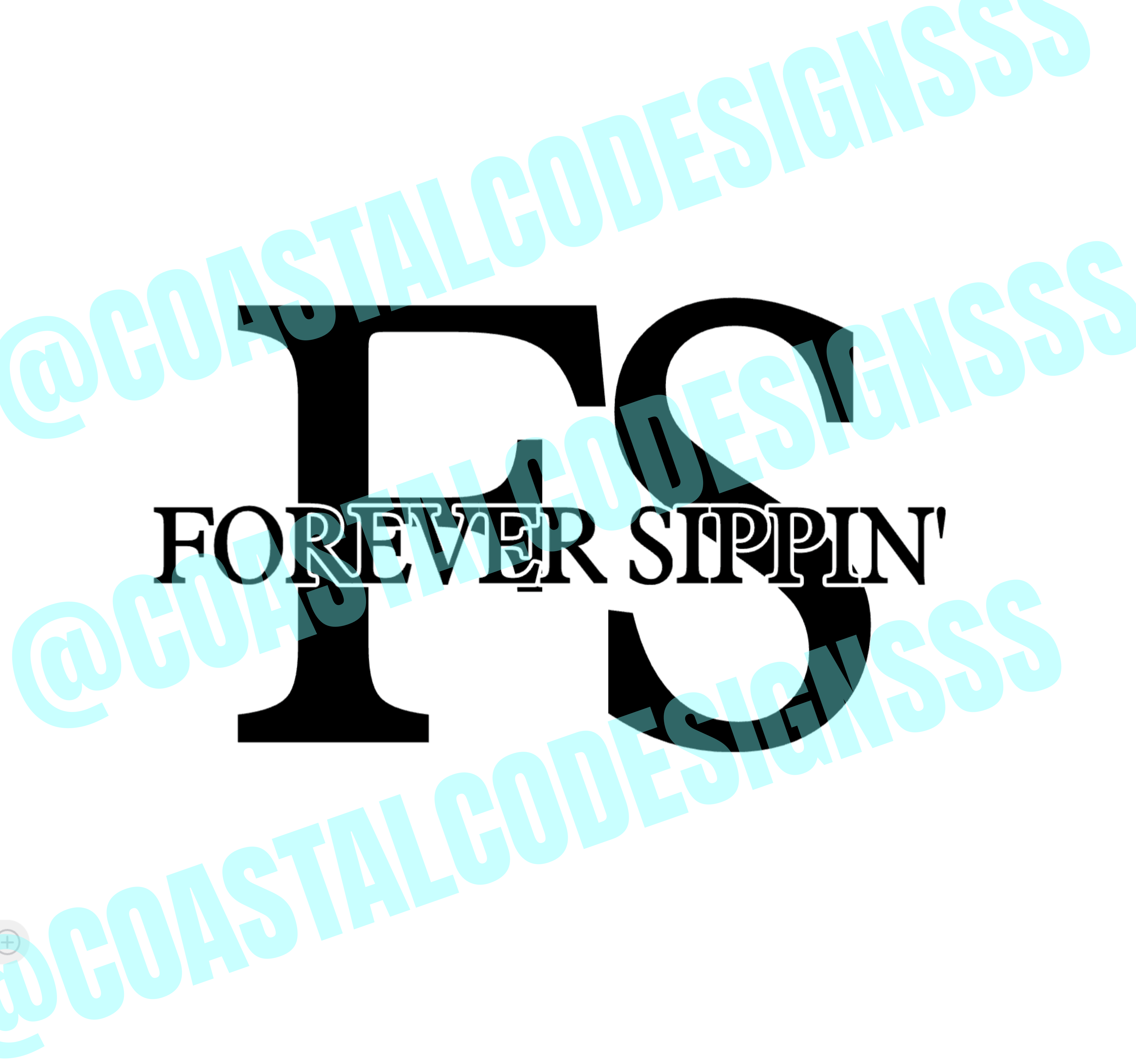 FOREVER SIPPIN' LOGO DECAL – Coastal Co. Designs