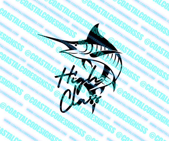 HIGH CLASS FISH DECAL – Coastal Co. Designs