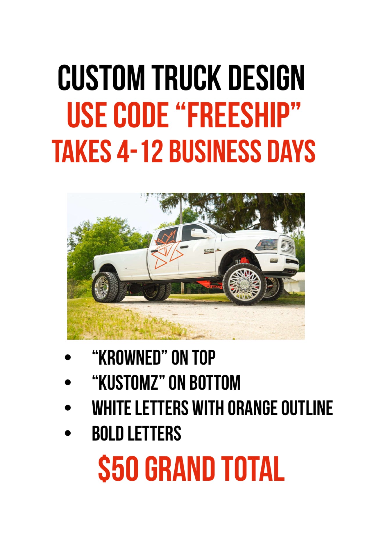 krowned kustomz truck design – Coastal Co. Designs