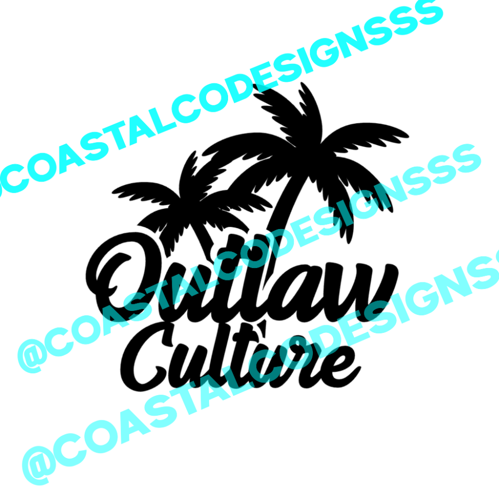 OUTLAW CULTURE - PALM DECAL – Coastal Co. Designs